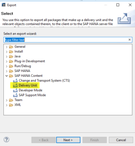SAP HANA 2.0 - Export and Import Delivery Unit - SAP Basis World