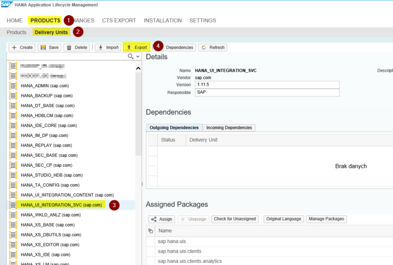 SAP HANA 2.0 - Export and Import Delivery Unit - SAP Basis World